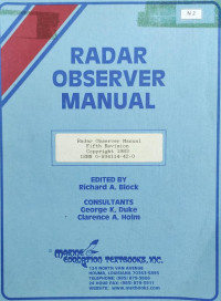 RADAR OBSERVER MANUAL | Perpustakaan